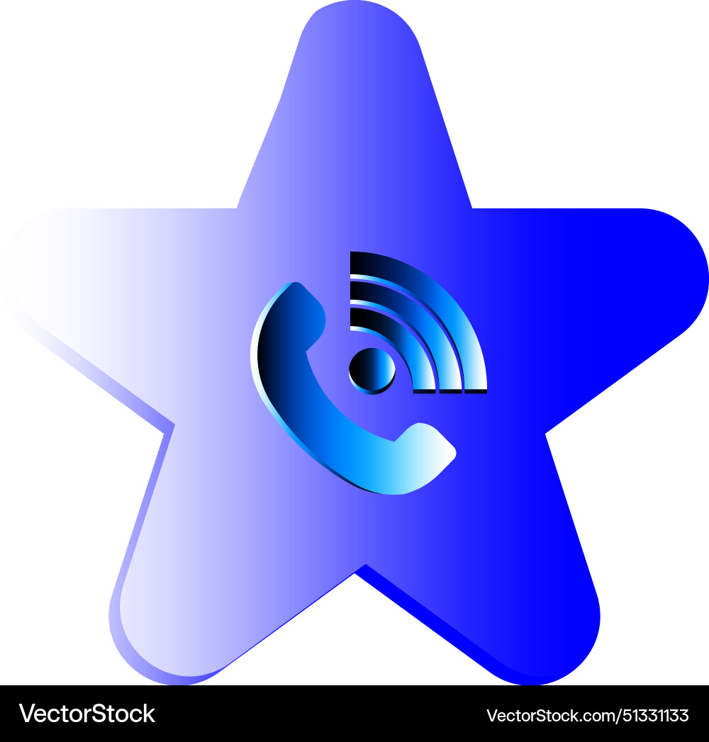 Call icon unique design for usable anywhere star Vector Image