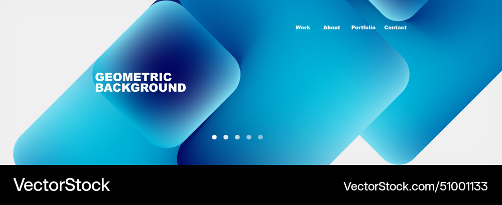 Electric blue shapes on a skyblue background Vector Image