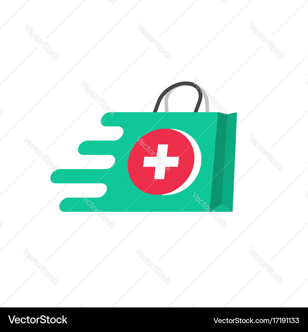 Fast Medical Delivery Logo Royalty Free Vector Image