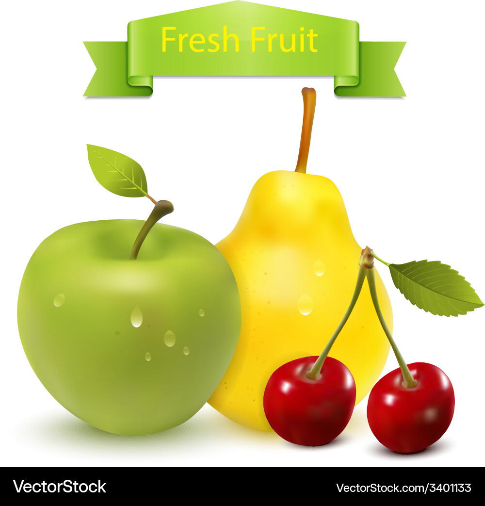 Fresh fruit Royalty Free Vector Image - VectorStock