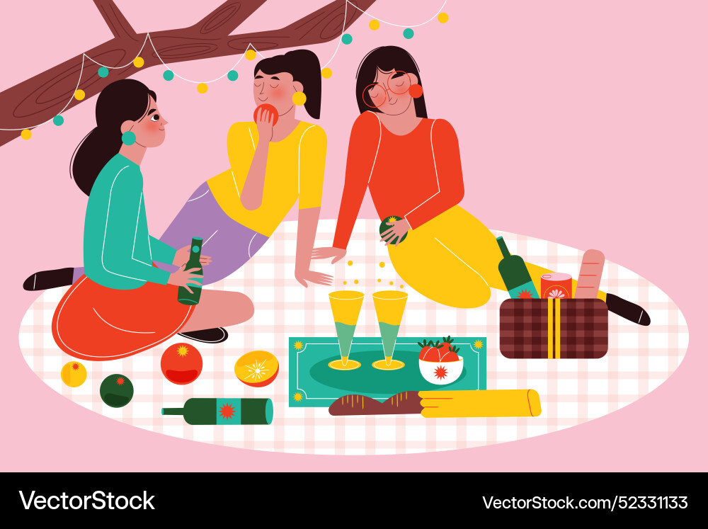 Hand drawn potluck Royalty Free Vector Image - VectorStock