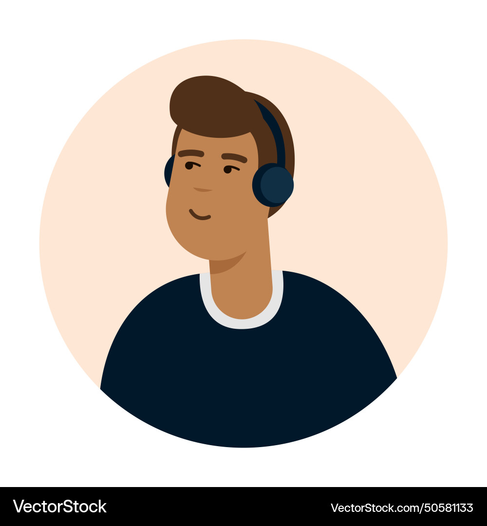 Modern circle avatar Royalty Free Vector Image
