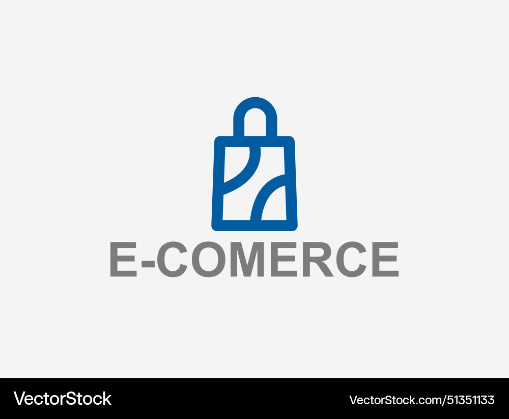 Modern ecommerce store logo Royalty Free Vector Image