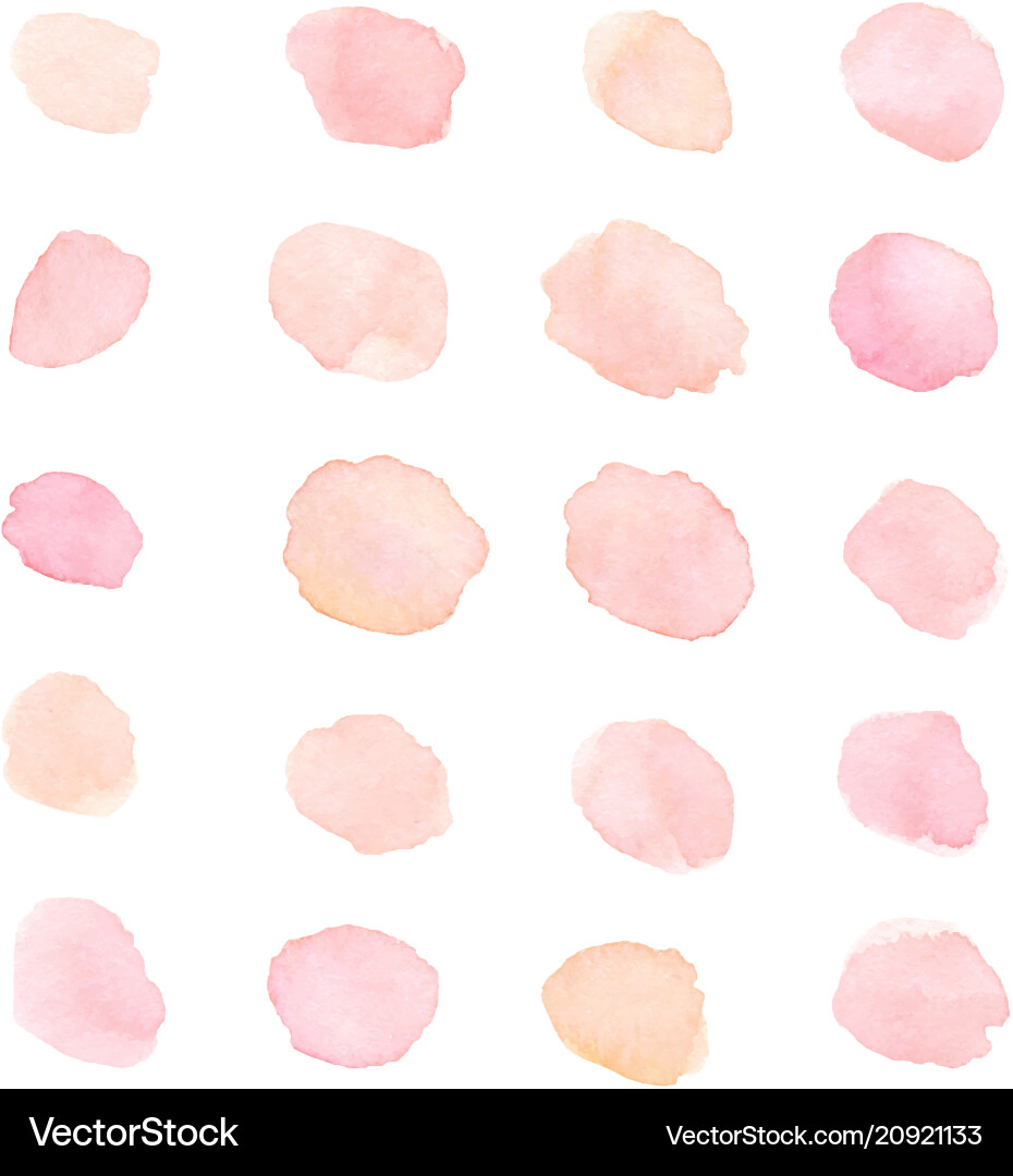 Soft Watercolor Pink & Peach Dots Royalty Free Vector