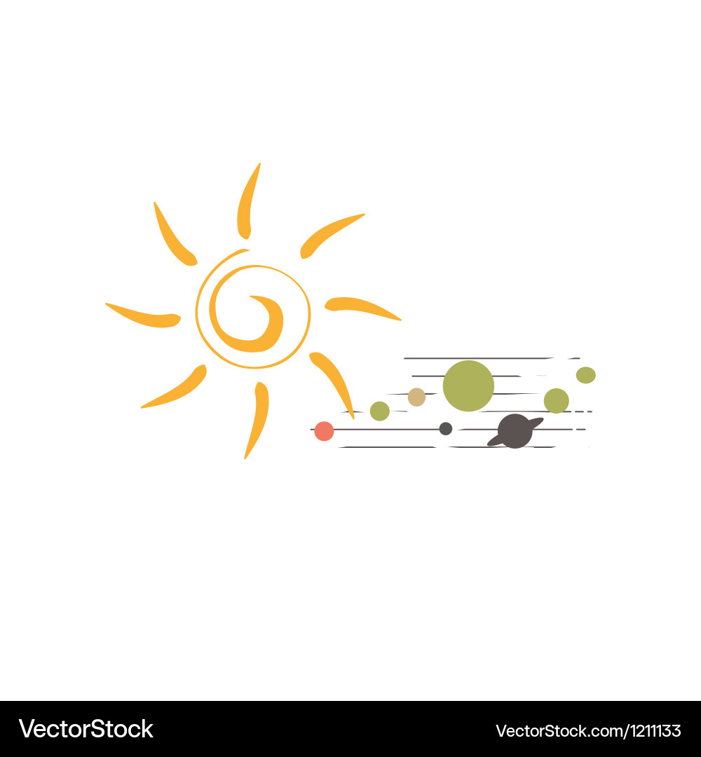Solar system icon Royalty Free Vector Image - VectorStock