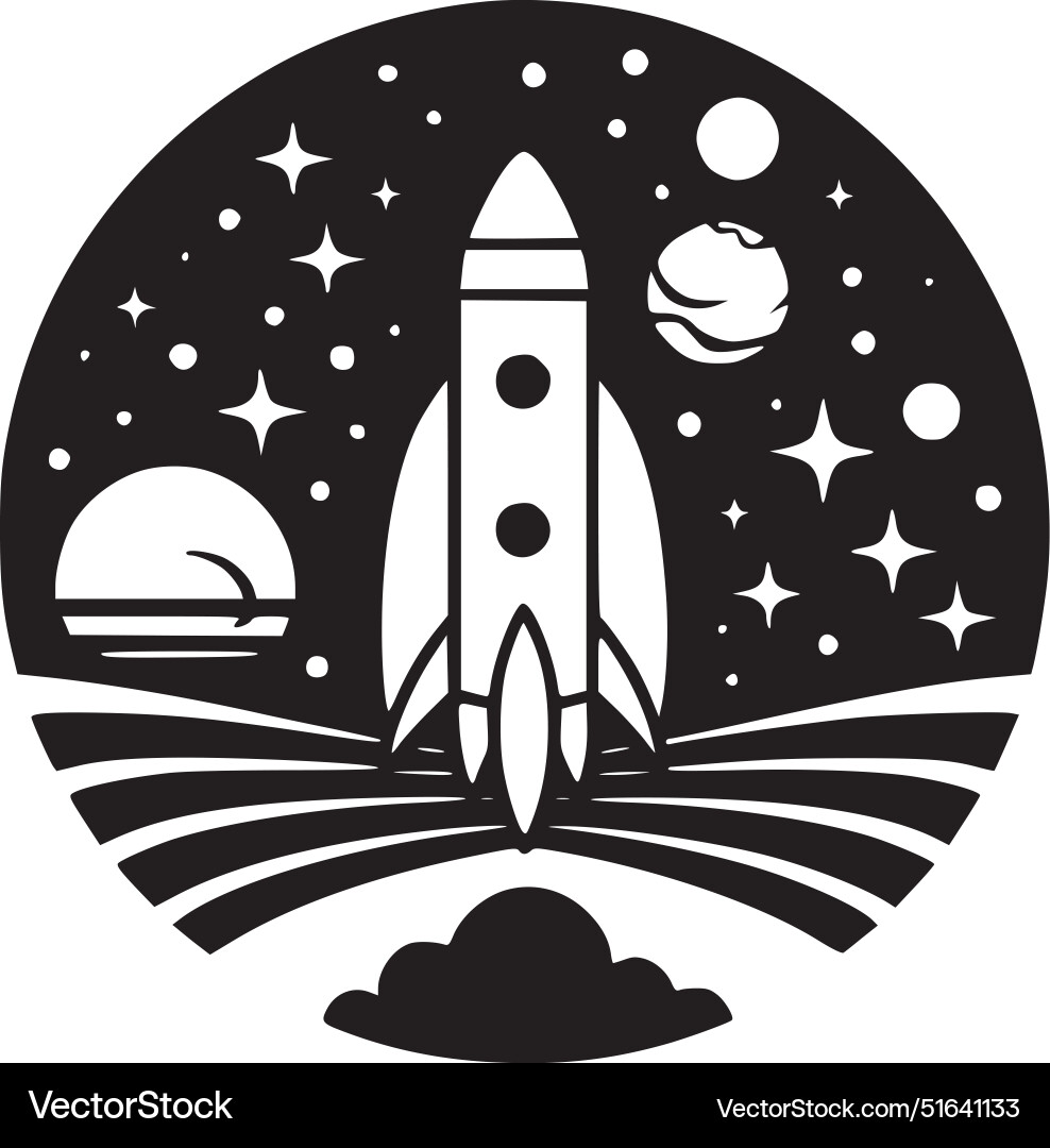 Space - high quality logo - ideal for t-shirt Vector Image