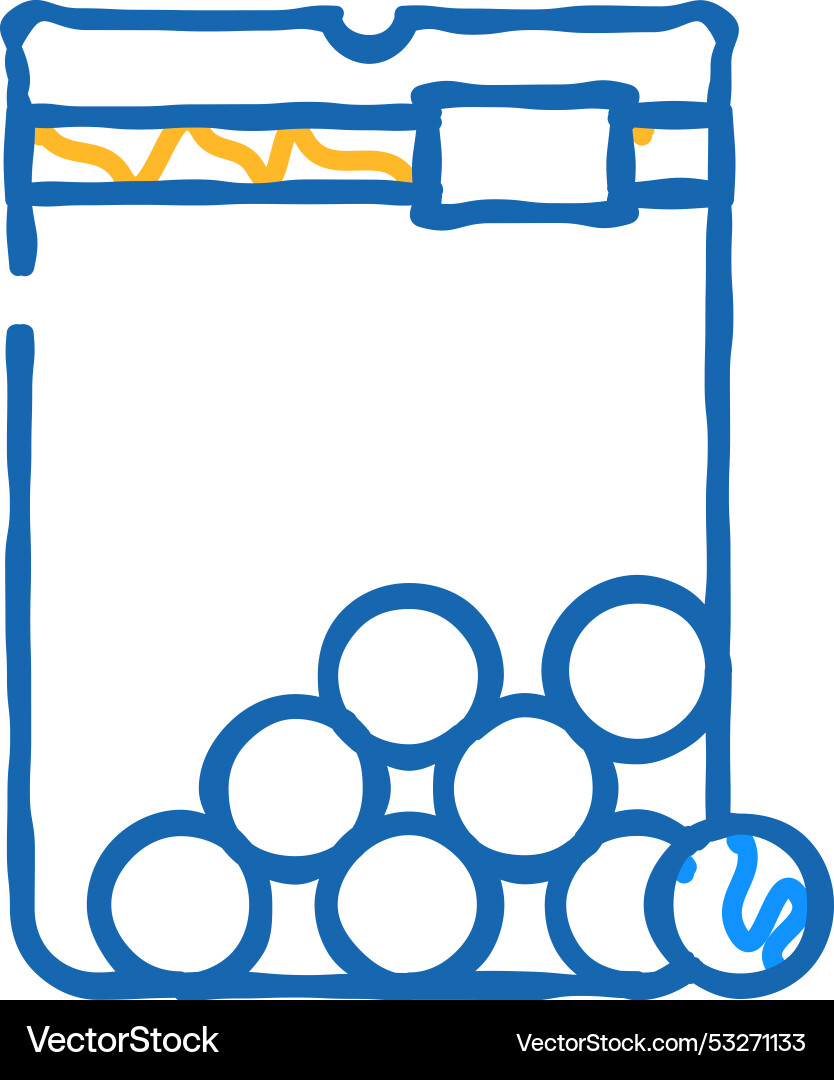 Sugar balls sweetener icon doodle Royalty Free Vector Image