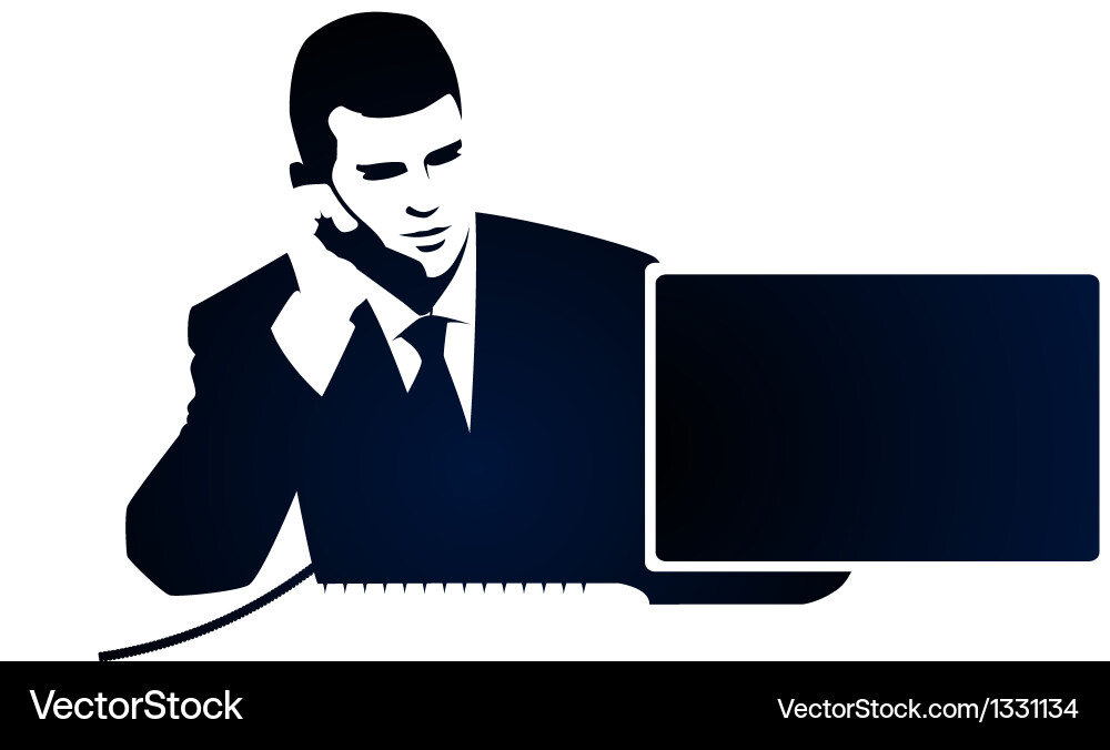 Business and phone call Royalty Free Vector Image