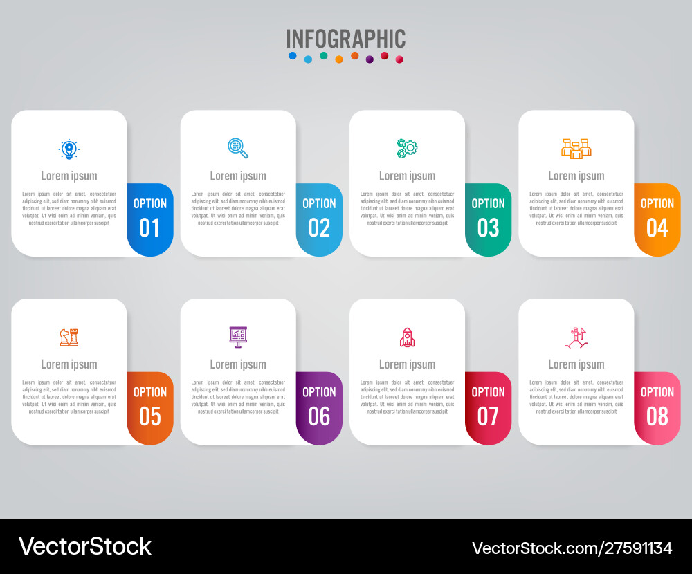 Business infographic labels template Royalty Free Vector