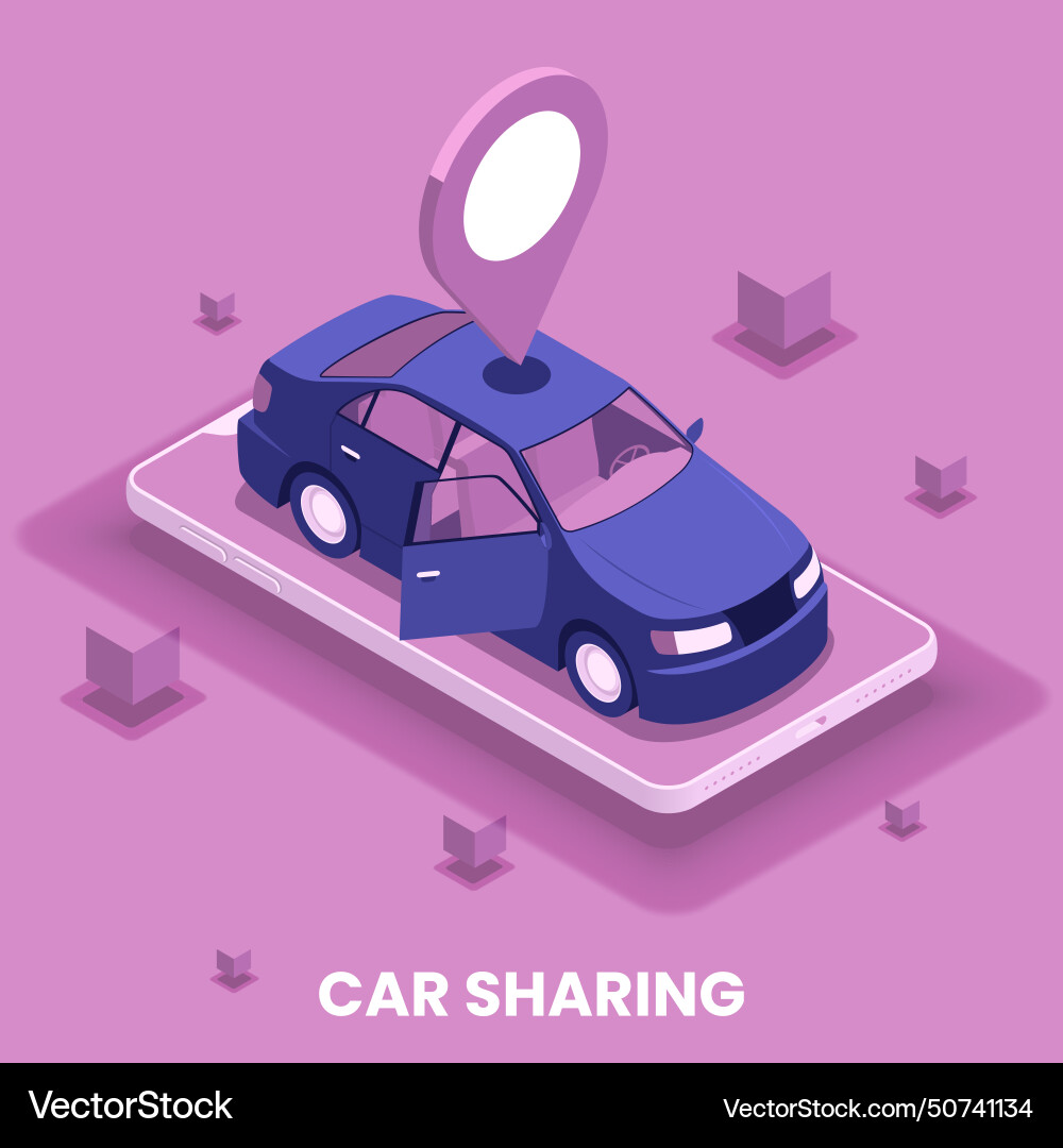 Car sharing concept Royalty Free Vector Image - VectorStock