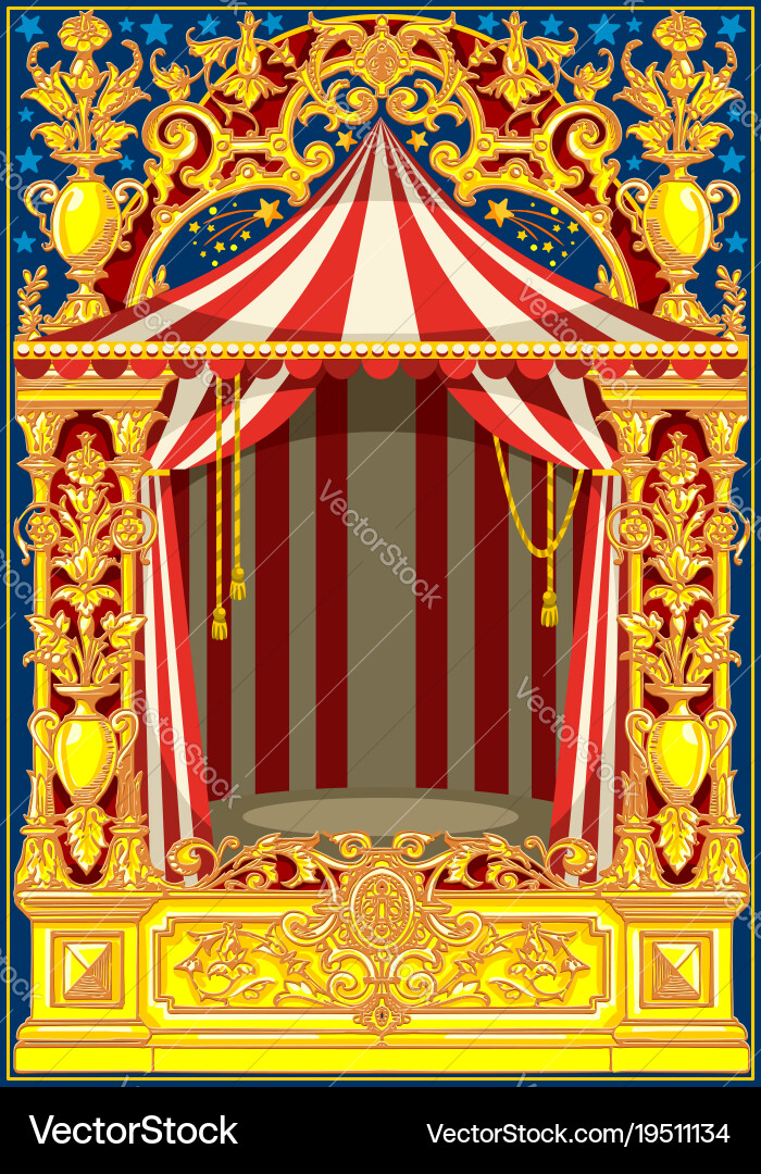 Carnival poster vintage circus theme Royalty Free Vector