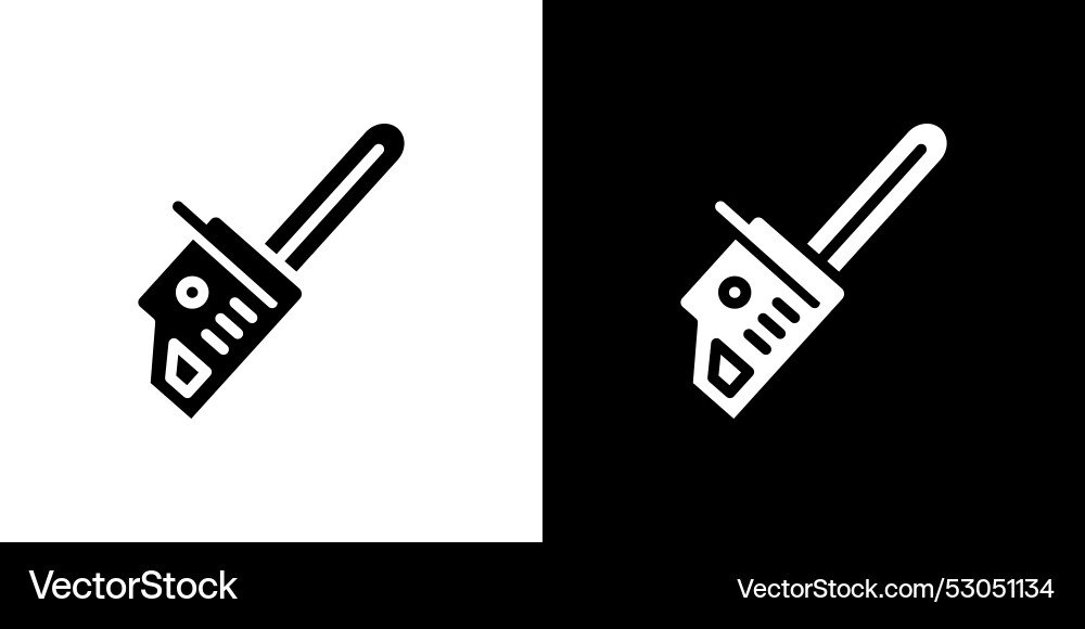 Chainsaw icon flat fill set collection Royalty Free Vector