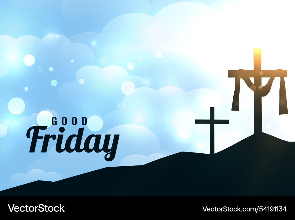 Good friday or easter day shiny background Vector Image
