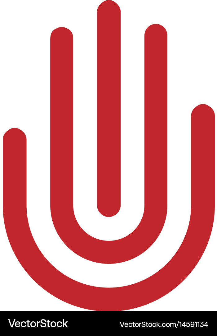 Hand symbol and finger different signs logo Vector Image
