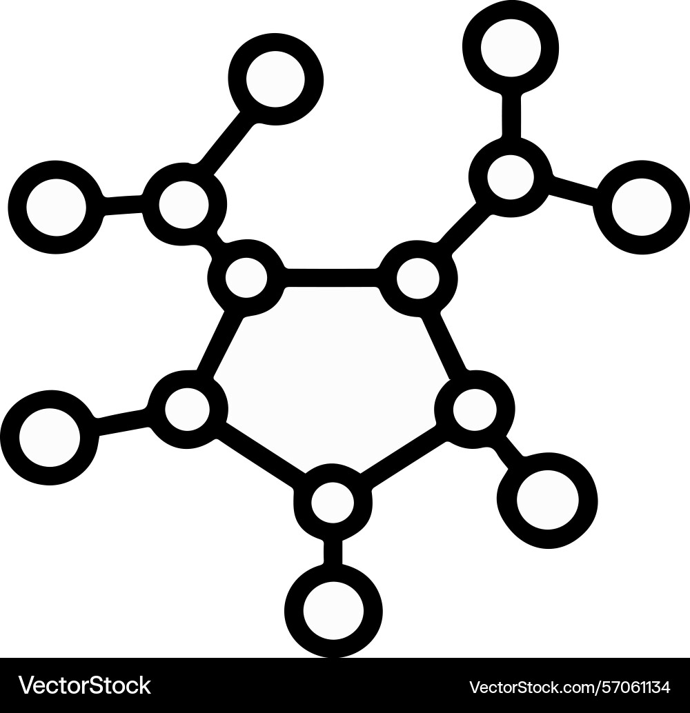 Molecole icon on white background Royalty Free Vector Image