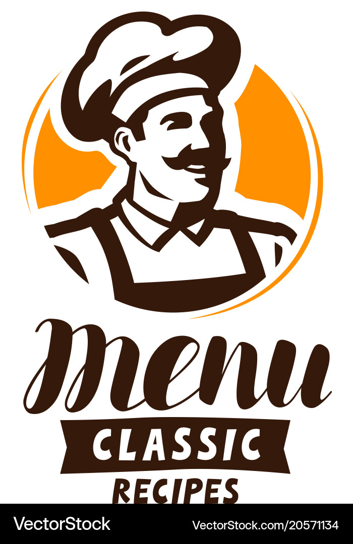Restaurant menu logo or label food concept Vector Image