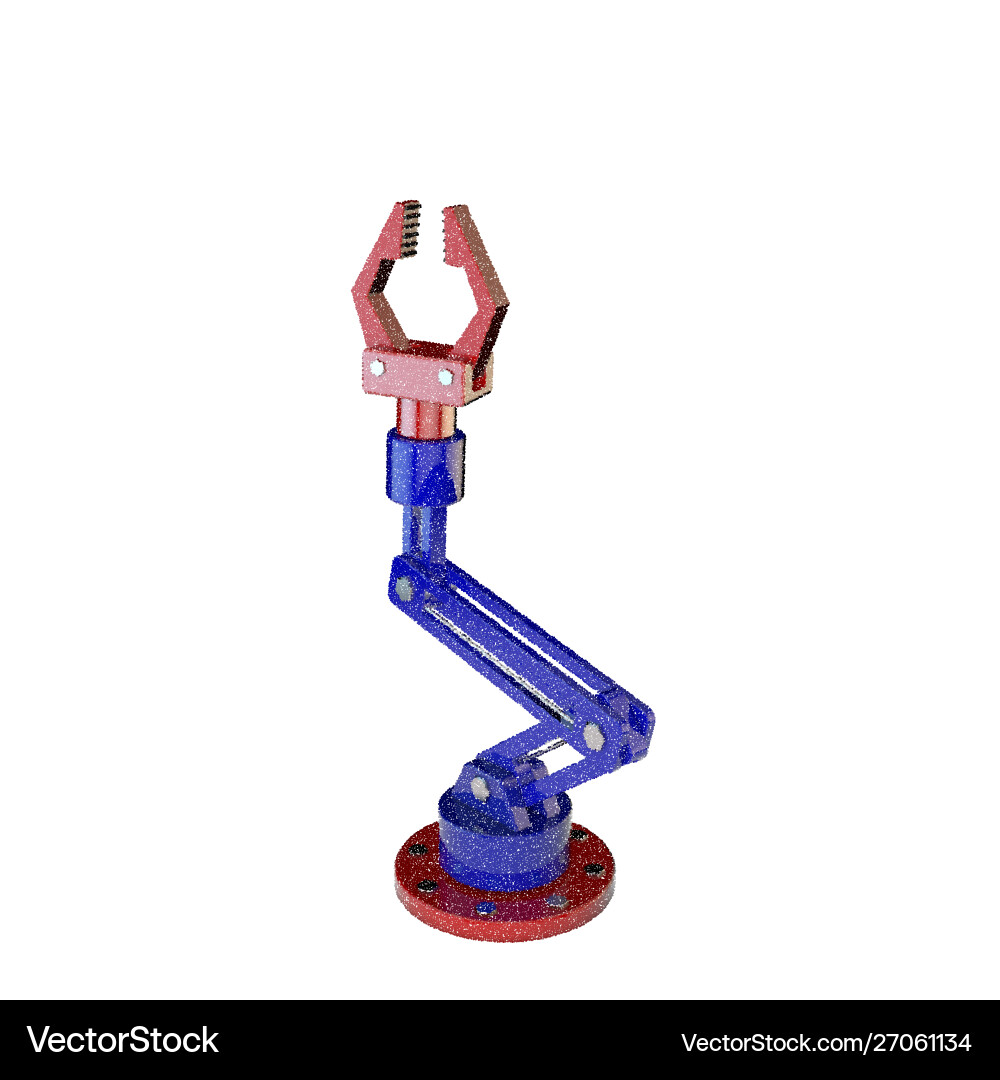 Robotic arm isolated on white background Vector Image