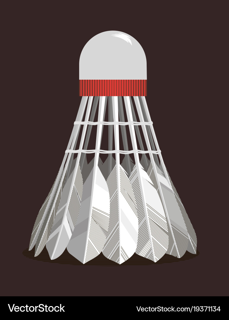 Shuttlecock Royalty Free Vector Image - VectorStock