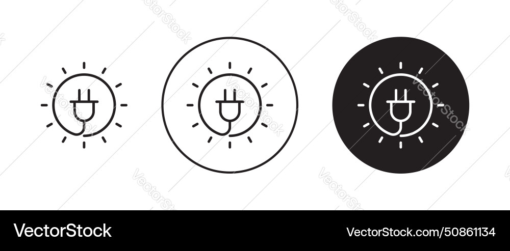 Solar energy icon set green renewable power Vector Image