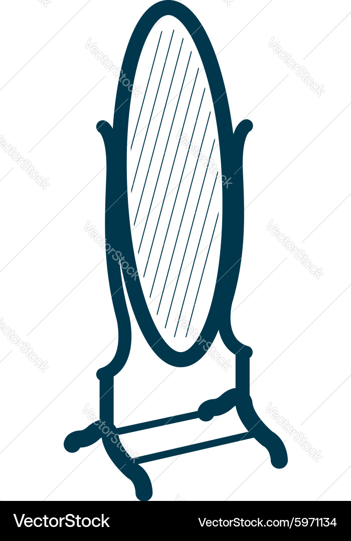 Vintage mirror label Royalty Free Vector Image