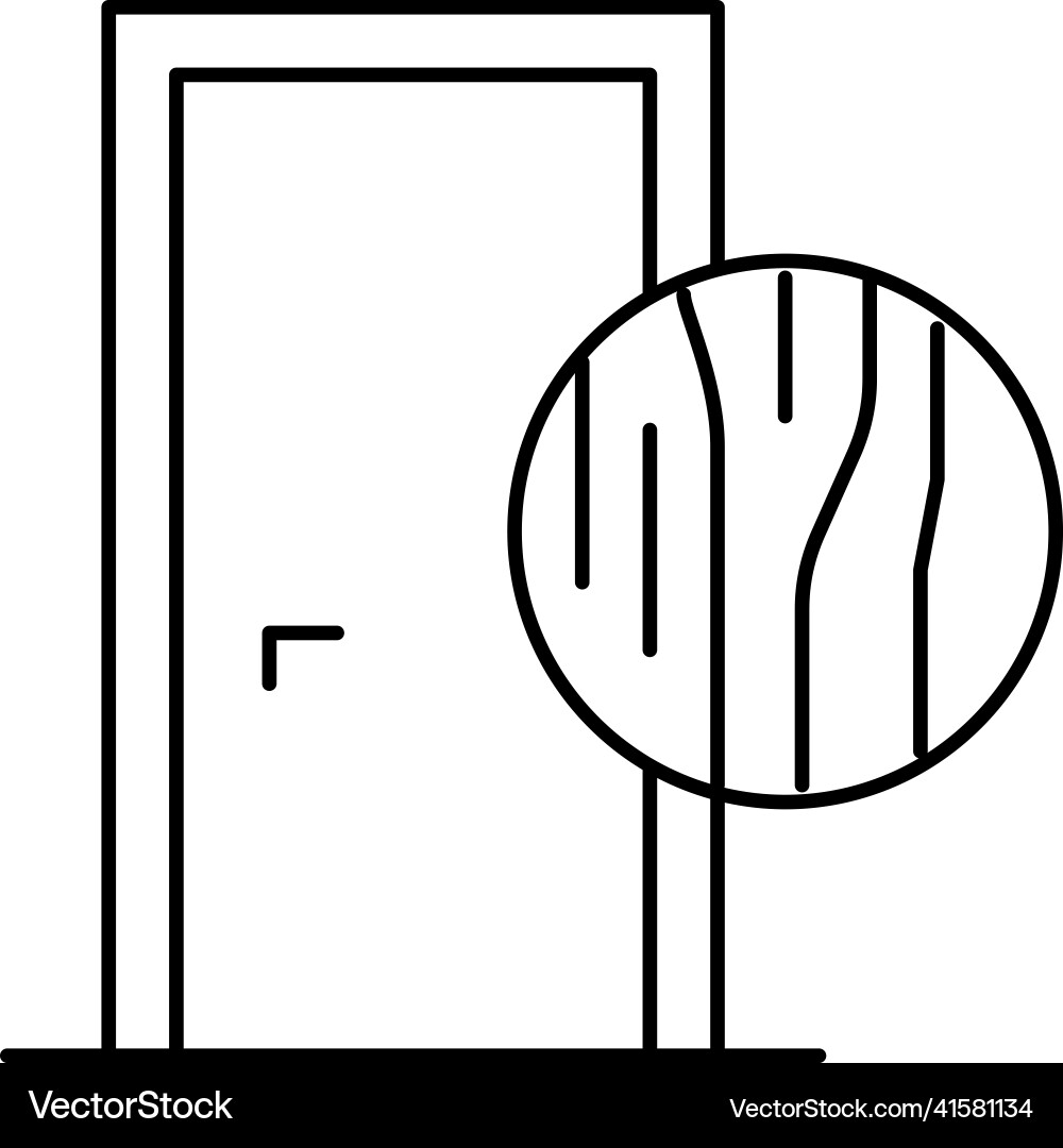 Wooden Door Icon Royalty Free Vector Image - VectorStock