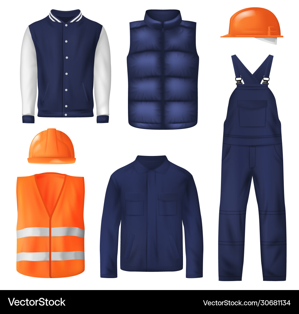 Work wear and sports clothes Royalty Free Vector Image