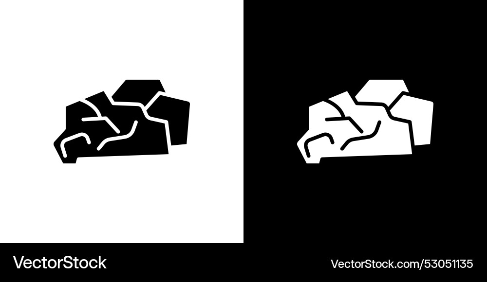 Charcoal icon flat fill set collection Royalty Free Vector