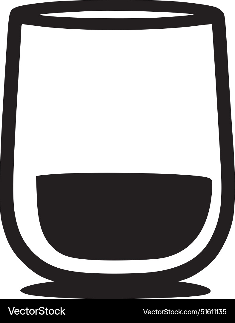 Glass - black and white Royalty Free Vector Image