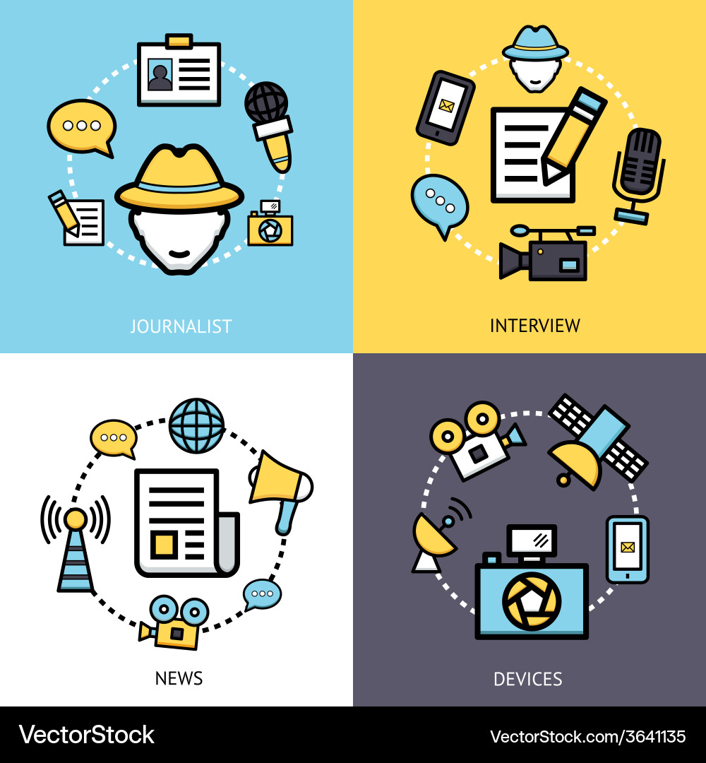 News reporter design concept Royalty Free Vector Image