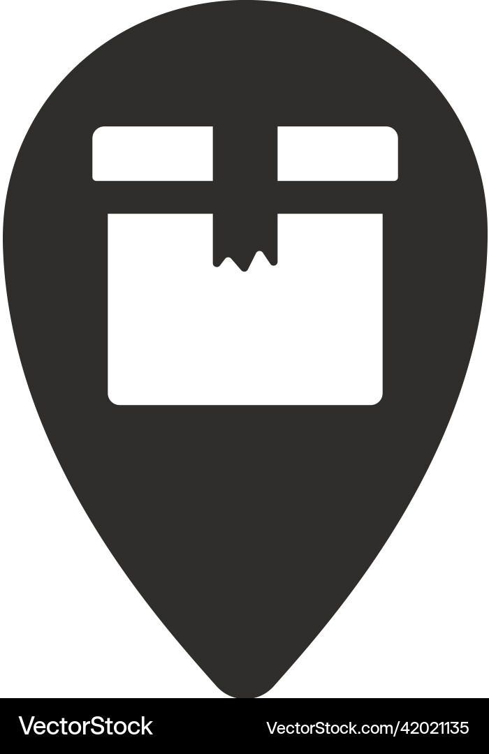 Parcel location icon on white background Vector Image