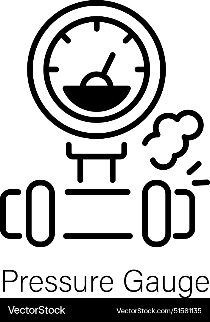 Pressure gauge Royalty Free Vector Image - VectorStock
