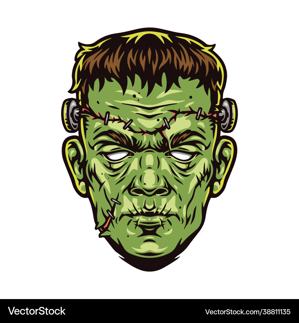 Vintage Zombie Head Royalty Free Vector Image - VectorStock