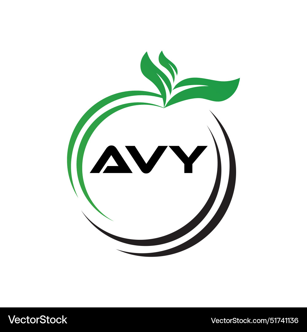 Avy letter logo design simple and modern Vector Image