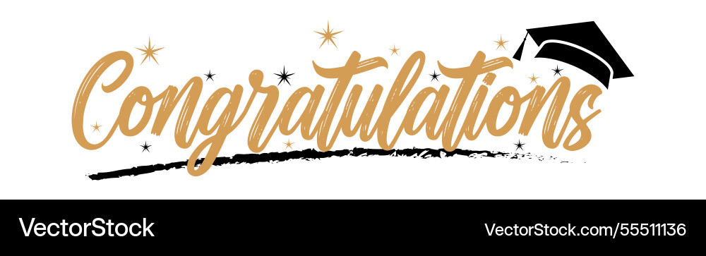 Congratulations greeting sign congrats Royalty Free Vector