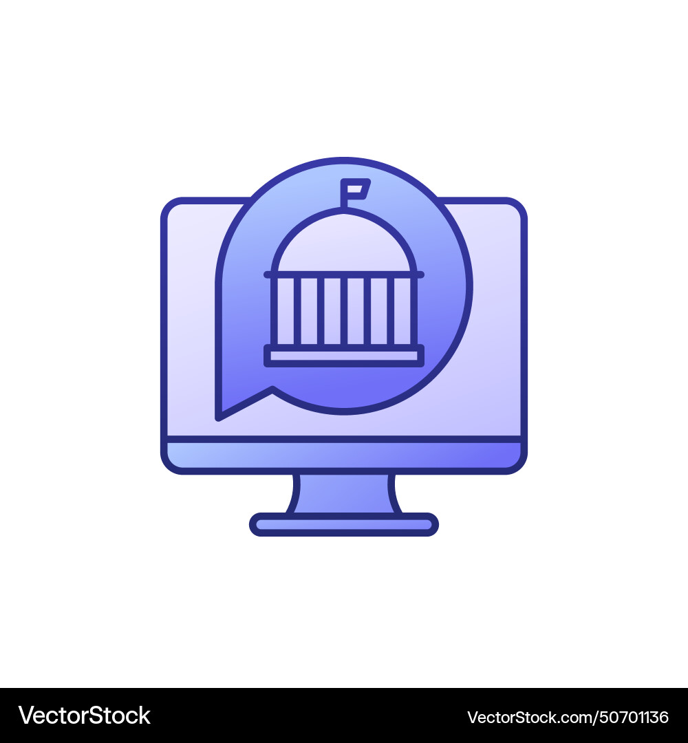 Electronic government digital transformation icon Vector Image
