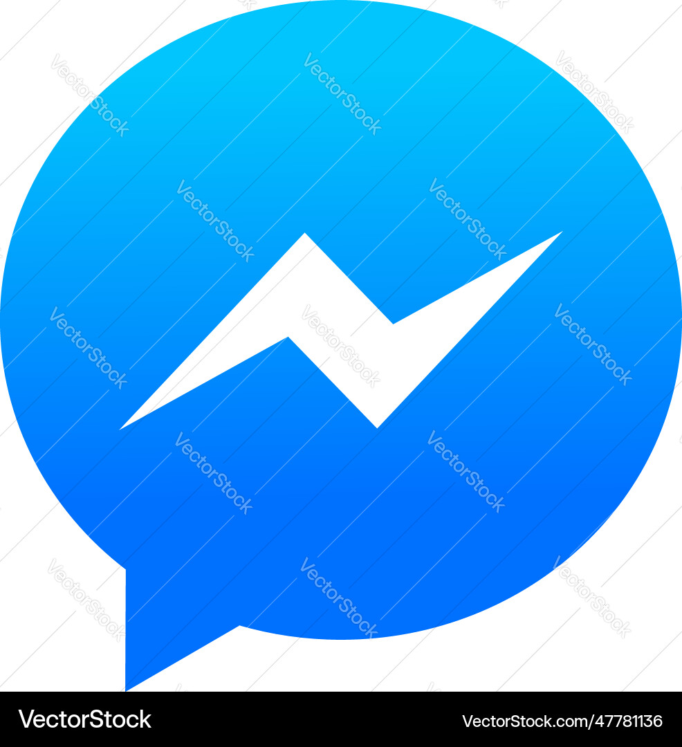 Facebook messenger social media original logo Vector Image