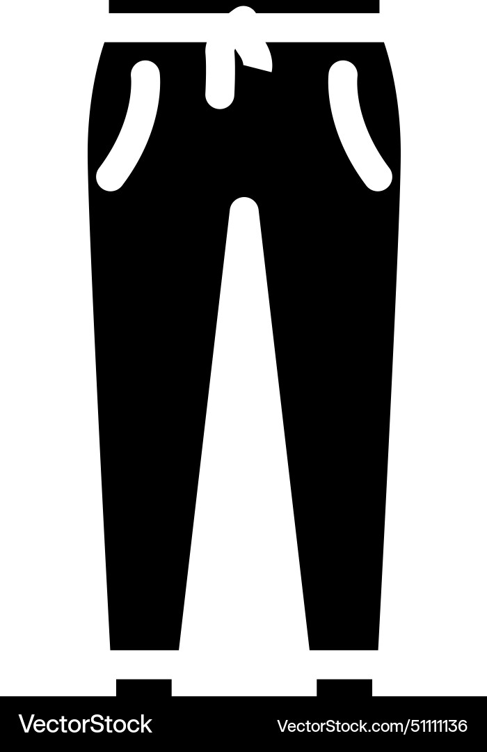 Joggers clothing glyph icon Royalty Free Vector Image