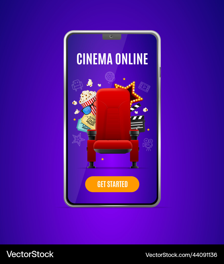 Realistic detailed 3d mobile phone screen Vector Image