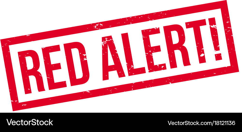 Red alert rubber stamp Royalty Free Vector Image