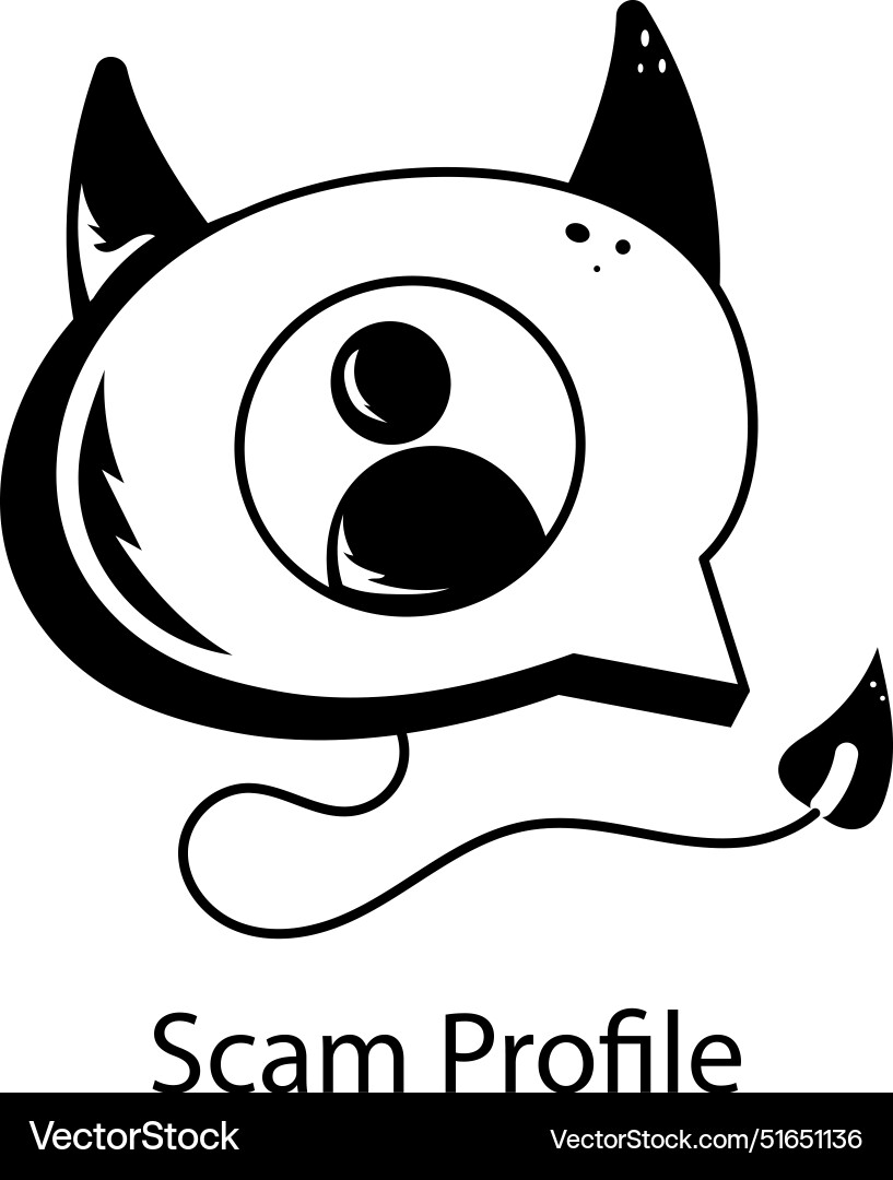 Scam profile Royalty Free Vector Image - VectorStock