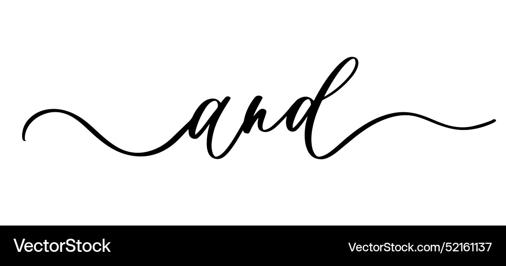 Calligraphic inscription with smooth lines Vector Image