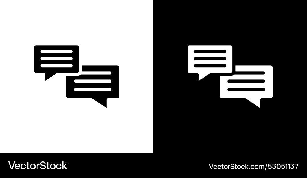 Chat icon flat fill set collection Royalty Free Vector Image