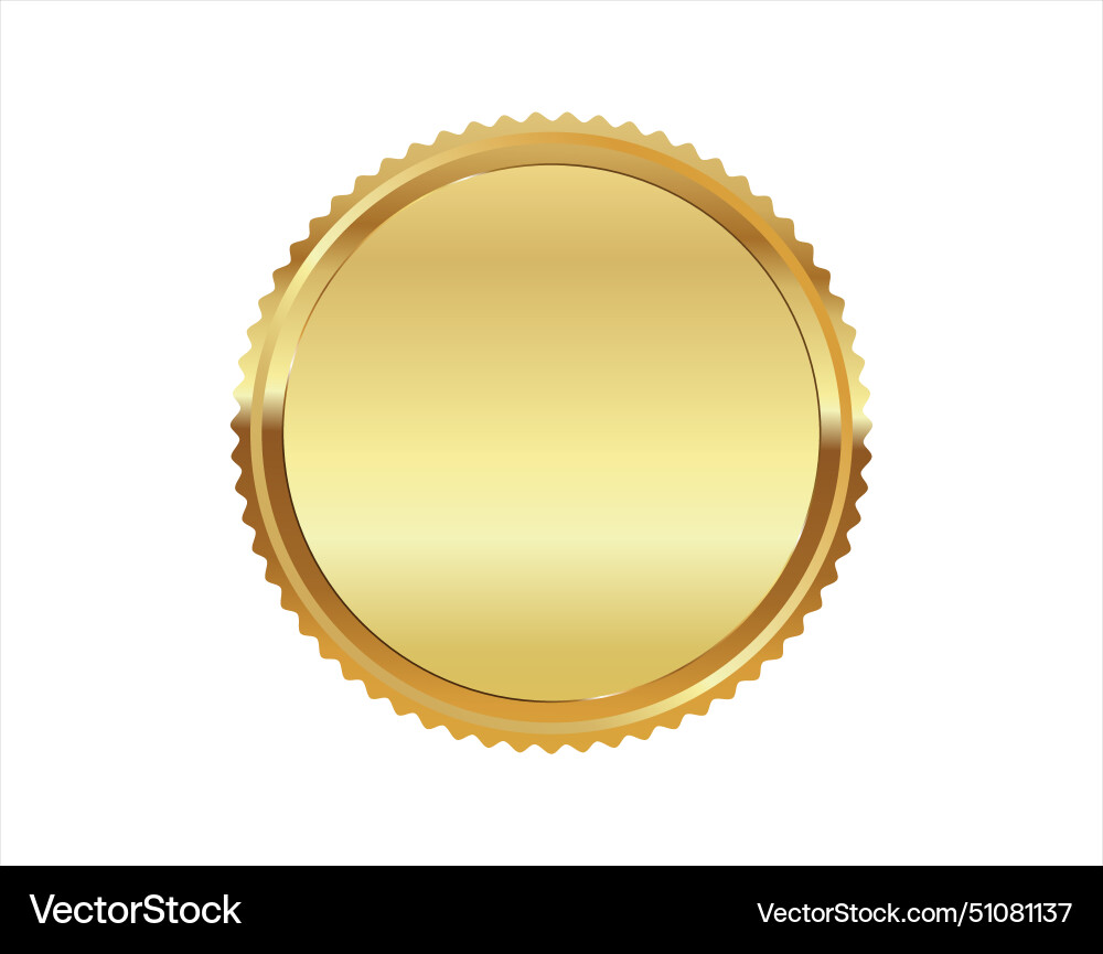 Golden stamp isolated on white background luxury Vector Image
