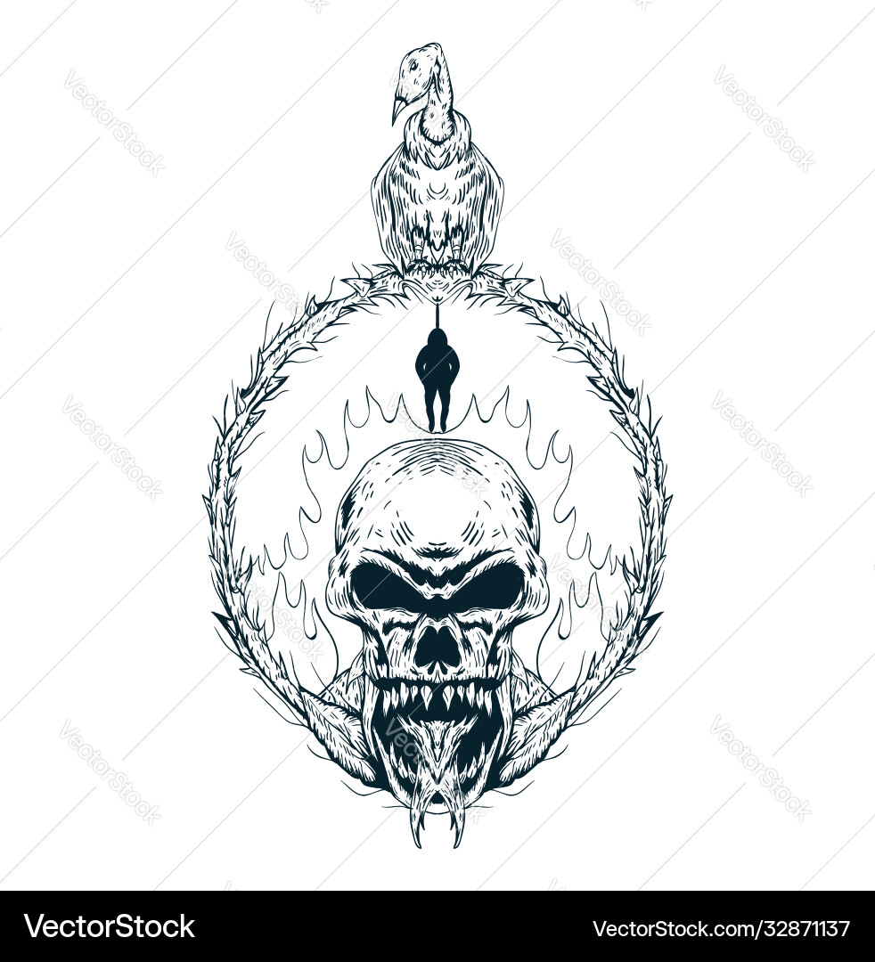 Guardian hell Royalty Free Vector Image - VectorStock