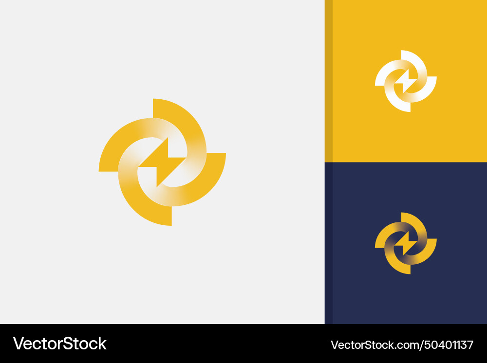 Storm energy logo design template Royalty Free Vector Image