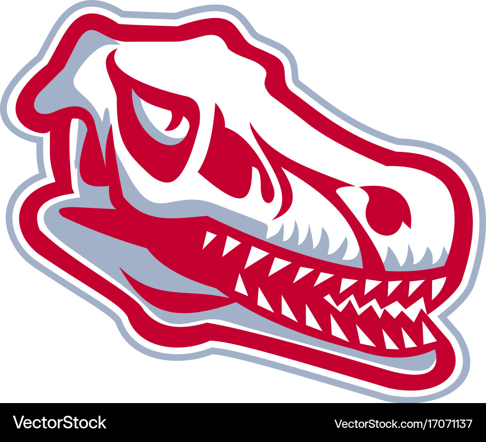Velociraptor raptor skull Royalty Free Vector Image