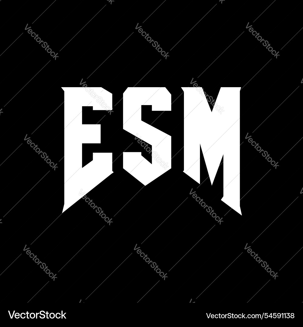 Esm letter logo design for technology company Vector Image