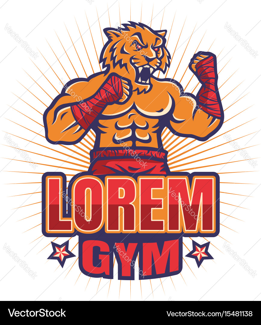Fighting Tiger Logo Royalty Free Vector Image - VectorStock