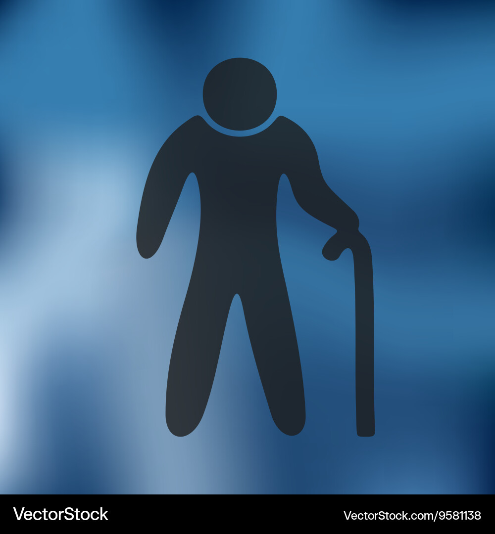 Grandpa-Symbol auf verwischtem Hintergrund Vektorbild