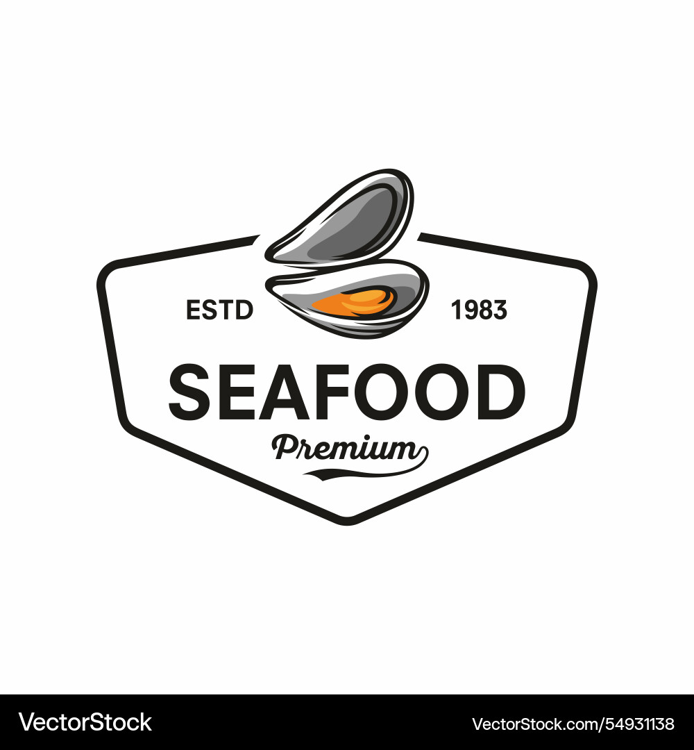 Seafood restaurant icon on white background Vector Image